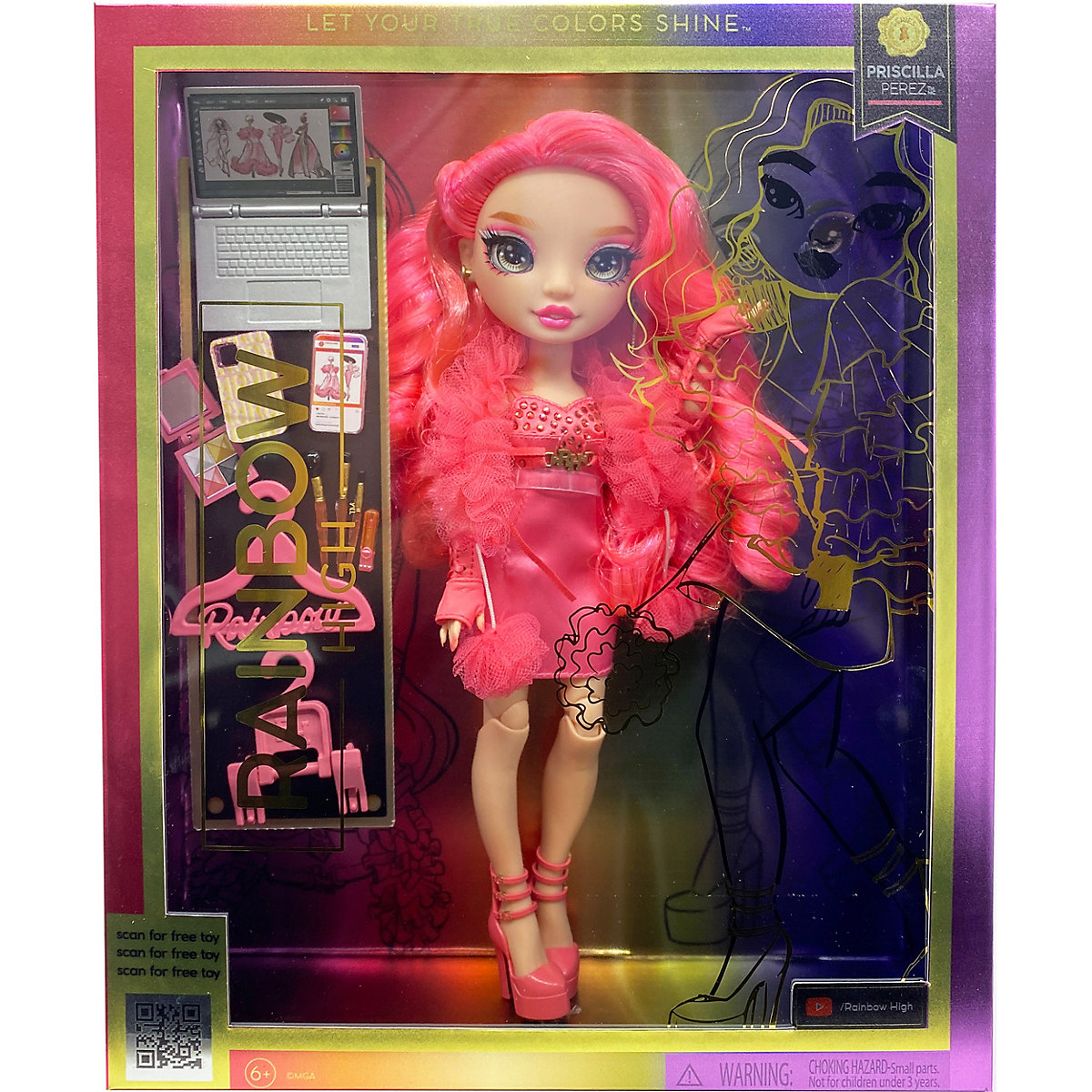 Rainbow High Serie 5 Fashion Doll Pricilla Perez Pink Rainbow High